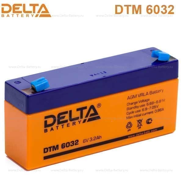 Аккумуляторная батарея Delta DTM 6032 (6V / 3.2Ah), ИСТОЧНИКИ ...